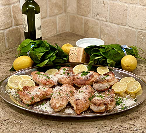 24”x16” Polished Stainless Steel Oval Serving Platter - Ideal for Parties - Dishwasher Safe - Holds up to 22 LB Uncarved Bird or Easter Ham