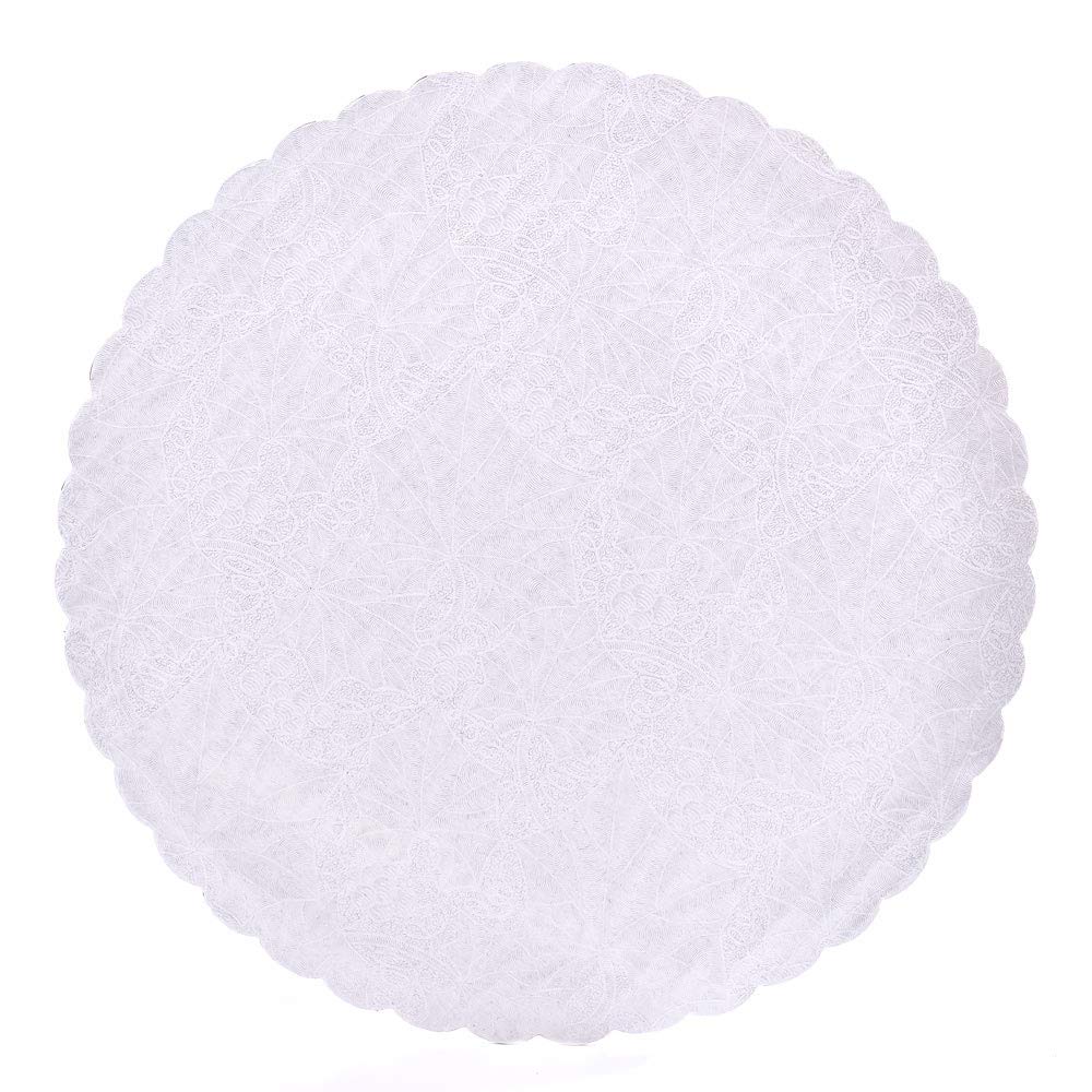 10" White Scalloped Edge Cake Boards, 6 ct