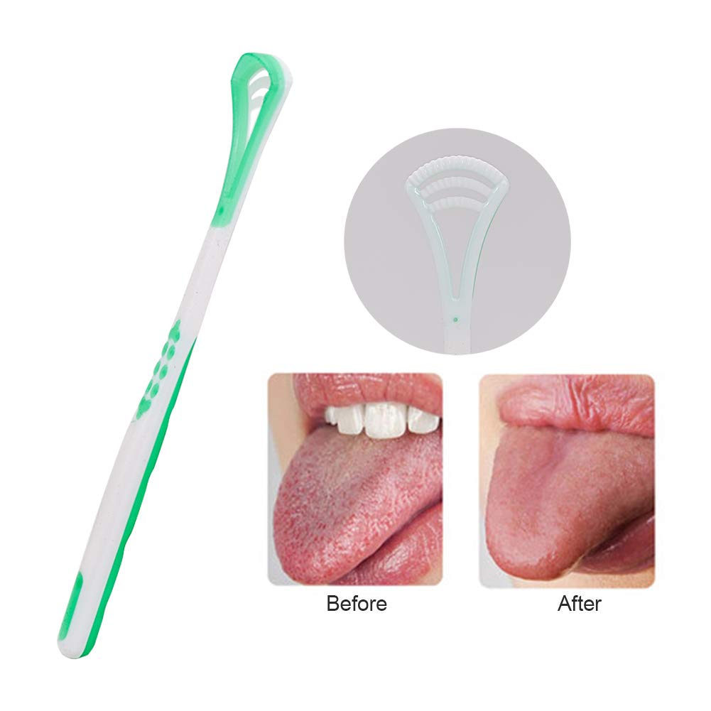 8 Pack Tongue Scraper,Plastic Tongue Cleaner for Reduce Bad Breath,Double-Sided Oral Care Tool