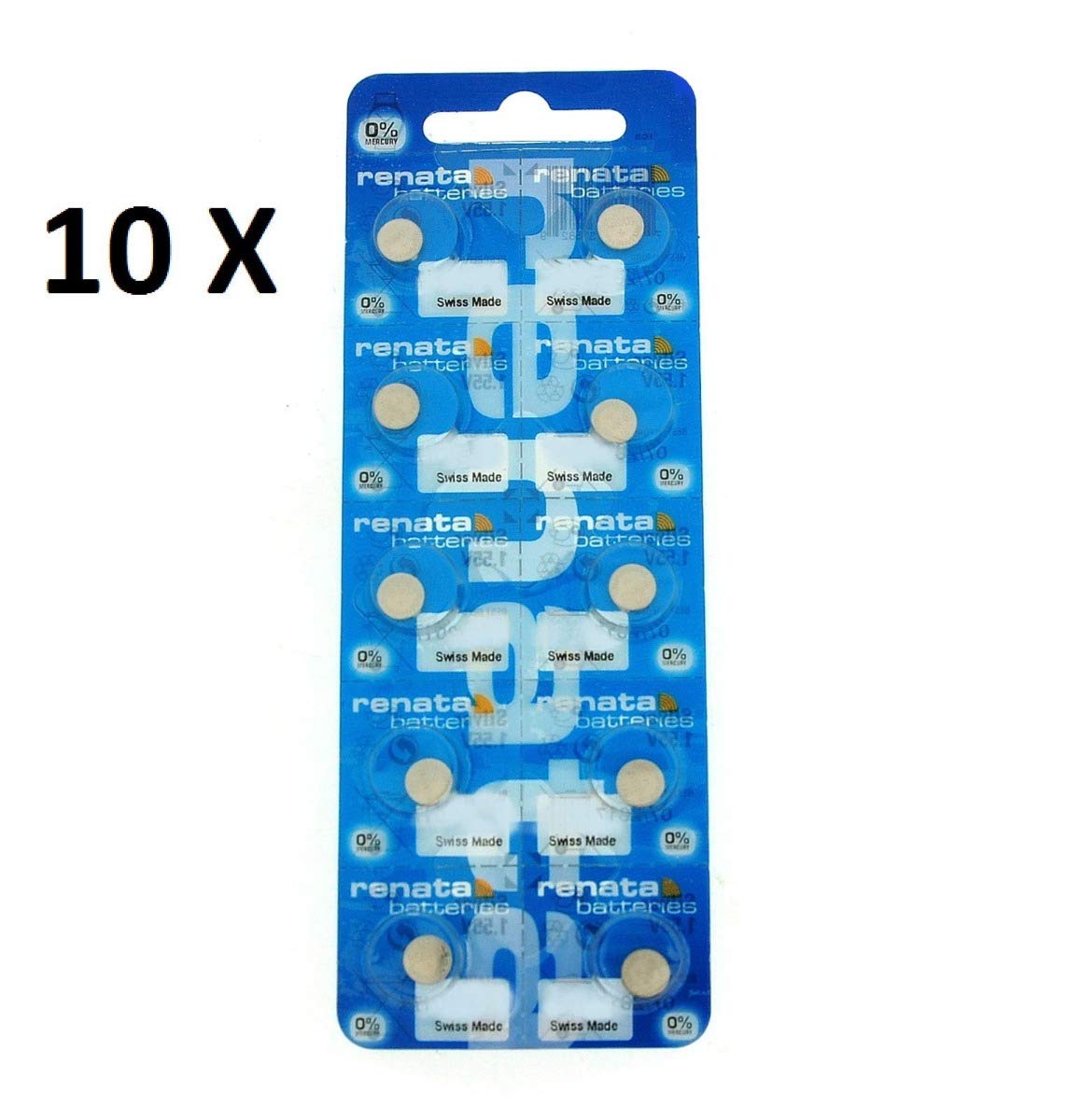 10 x Renata 393 Swiss Made Lithium Coin Cell Battery SR754W