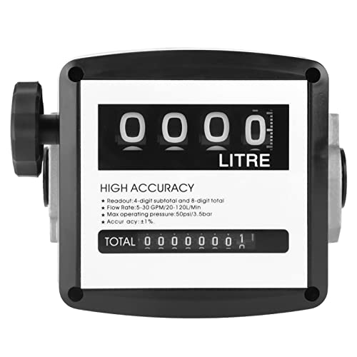1% High Accuracy 1 Inch 4 Digital Gas Meter Counter Gauge Water Meter Flowmeter