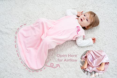1st Laugh Plush Minky Winter Sleeping Sack Wearable Blanket, for Baby and Toddler Boys,1.8 Tog (Pink Shark, 2T-3T)