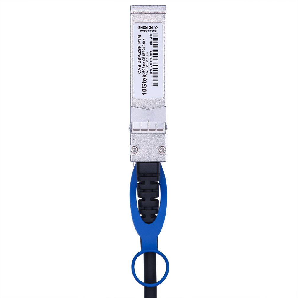 10Gtek 25G SFP28 SFP+ DAC Cable - 25GBASE-CR SFP28 to SFP28 Passive Direct Attach Copper Twinax Cable for Cisco SFP-H25GB-CU3M, Ubiquiti UC-DAC-SFP28, Supermicro and More, 3-Meter(10ft)