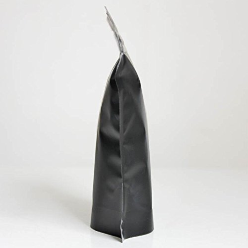 100 Black Metallic Mylar Zip Lock Stand Up Bags Pouches 12x18cm (4.7x7")