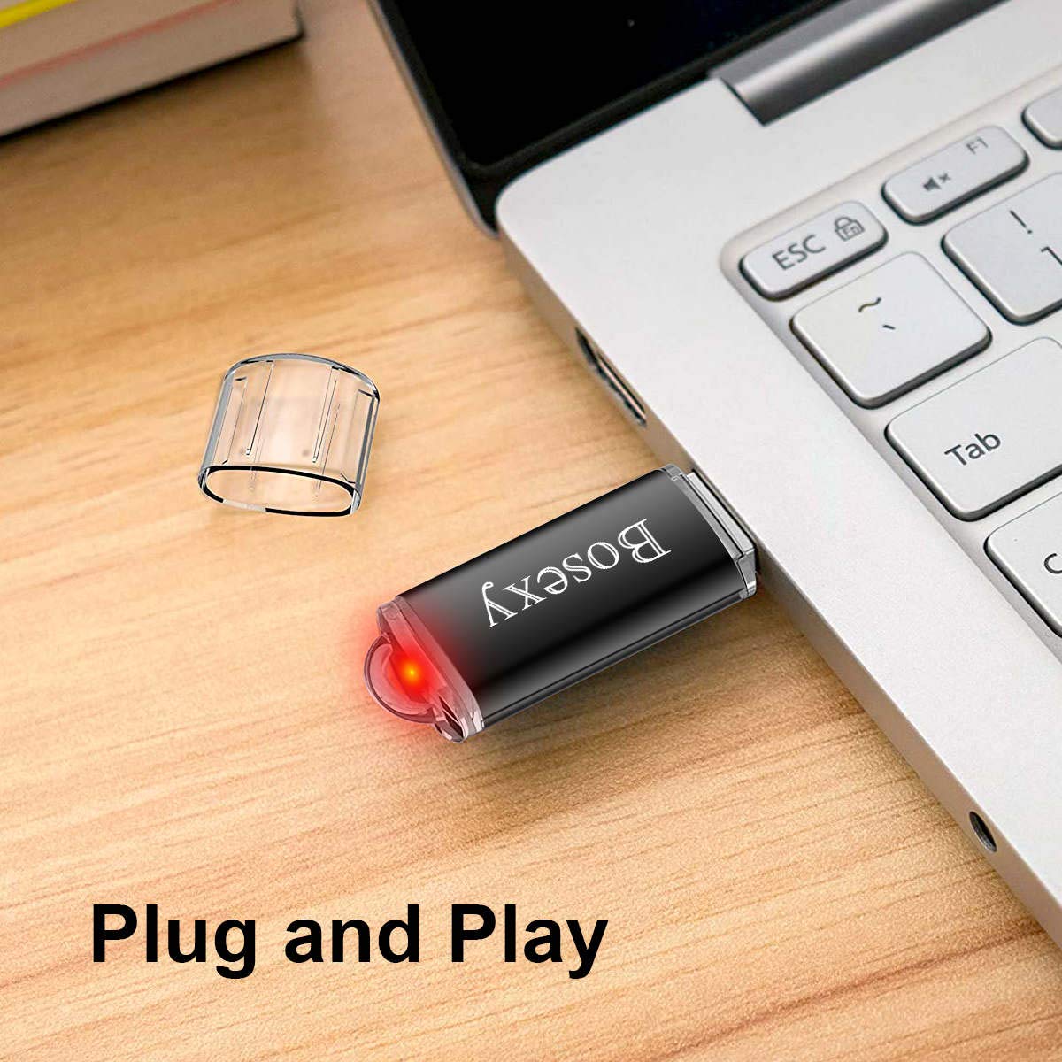 8GB Flash Drive 10 Pack Bosexy Thumb Drive USB Bulk Memory Stick Jump Drive with Led Indicator Black
