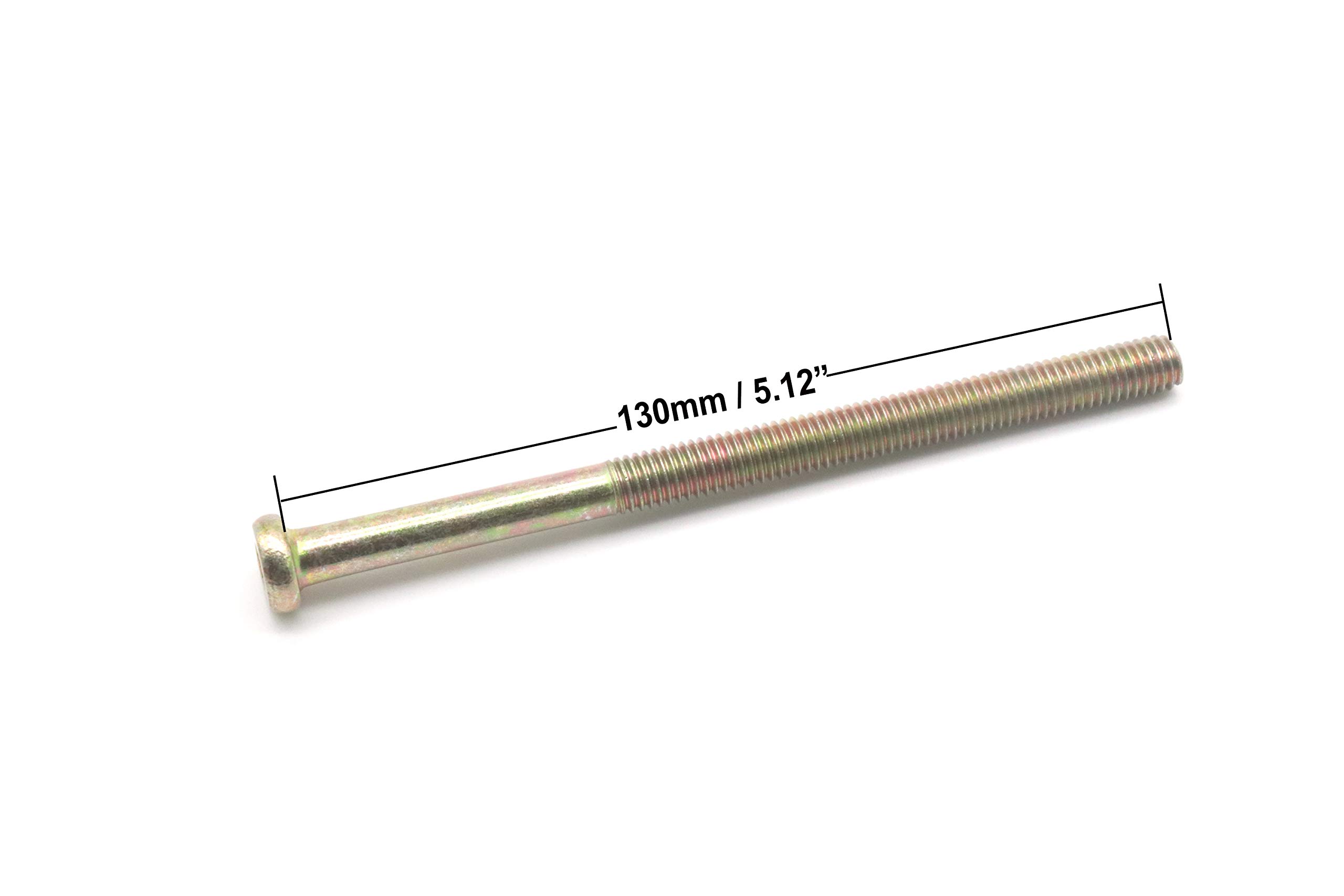 10-Pack M8 x 130mm Hex Drive Socket Cap Furniture Bed Bolt, Bunk Bed Screws and Nuts, binifiMux Thread 77mm, M8x15mm Barrel Nuts, Zinc Plated, Long Thread for Bed Frame