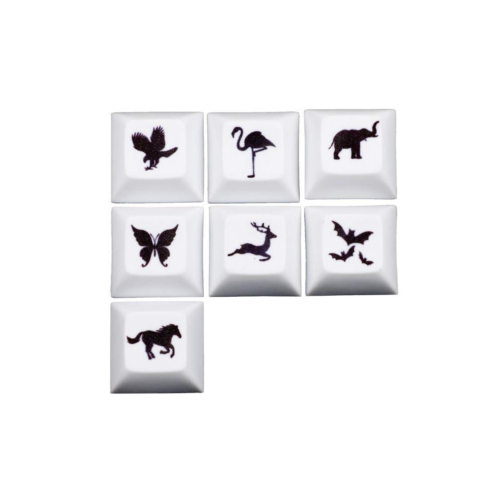 108 Key Mechanical Keyboard Dye Sub White Keycaps Love Animal Cartoon Food for MX Mechanical Gaming Keyboard (Color : The Nature)