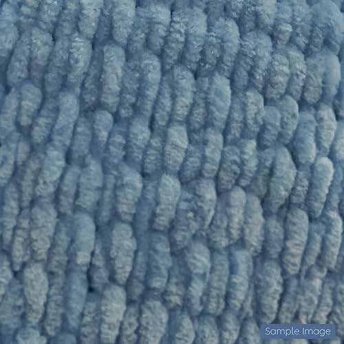2 Pcs - Soft and Bulky Velvet Yarn for Knitting Thick & Quick | 2x100g Yarn Crochet and Knitting Assorted Yarn Baby Velvet Bulk for Adults and Kids (Baby Blue)