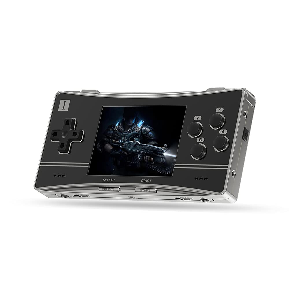 2021 Upgraded Opening Linux Tony System Handheld Game Console , Retro Game Console with 64G TF Card Built in 2500 Classic Games, Portable Video Game Console of 3 Inch IPS Screen (Black)