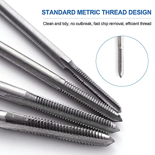10 pcs Metric Tap Set M1 M1.2 M1.4 M1.6 M1.7 M1.8 M2 M2.5 M3 M3.5 for Clocks and Watches Tapping,Micro Taps Mini Metric Straight Flute Coarse Thread Design by Arbusb