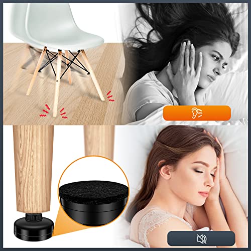 10 Set Adjustable Furniture Leveling Feet, Adjustable Leg Levelers for Cabinets Sofa Tables Chairs Raiser, Heavy Duty Height Adjuster Furniture Levelers Foot with T- Nut Kit 3/8”-16 Thread, Black
