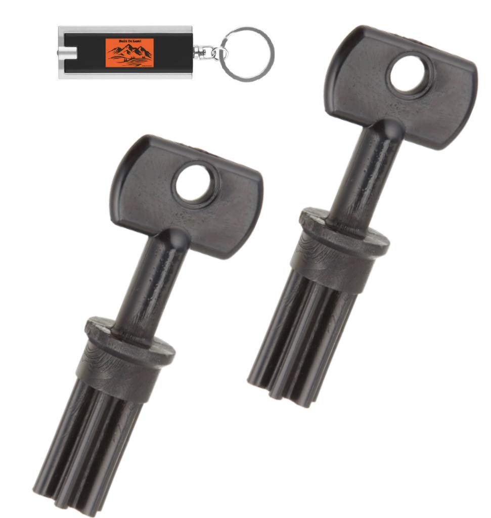 2 Pack of Irritrol Replacement Key, Rain Dial External Controller Key R8969, Pack of 2 Outdoor Replacement Keys for Irritrol Controller Sprinkler Irrigation Boxes with Included LED Keychain Light