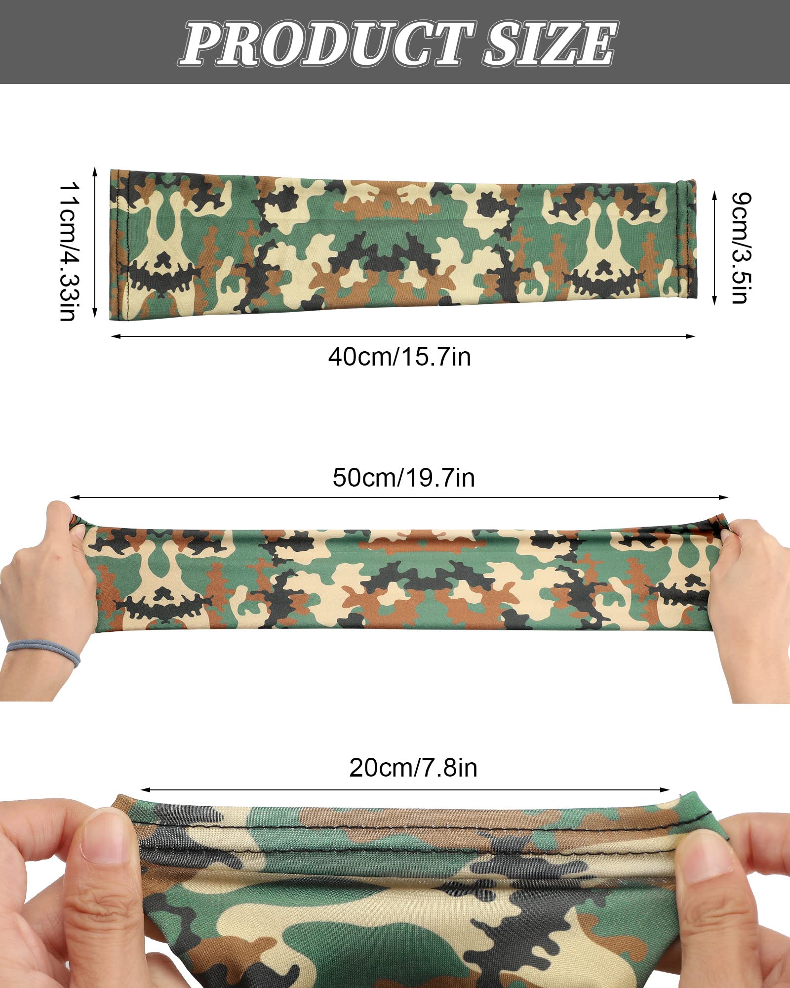 10 Pair Unisex UV Protection Arm Sleeves Ice Silk Arm Cover Sleeves Long Sleeves to Cover Arms Assorted Arm Covers，Medium(Bright Pattern)