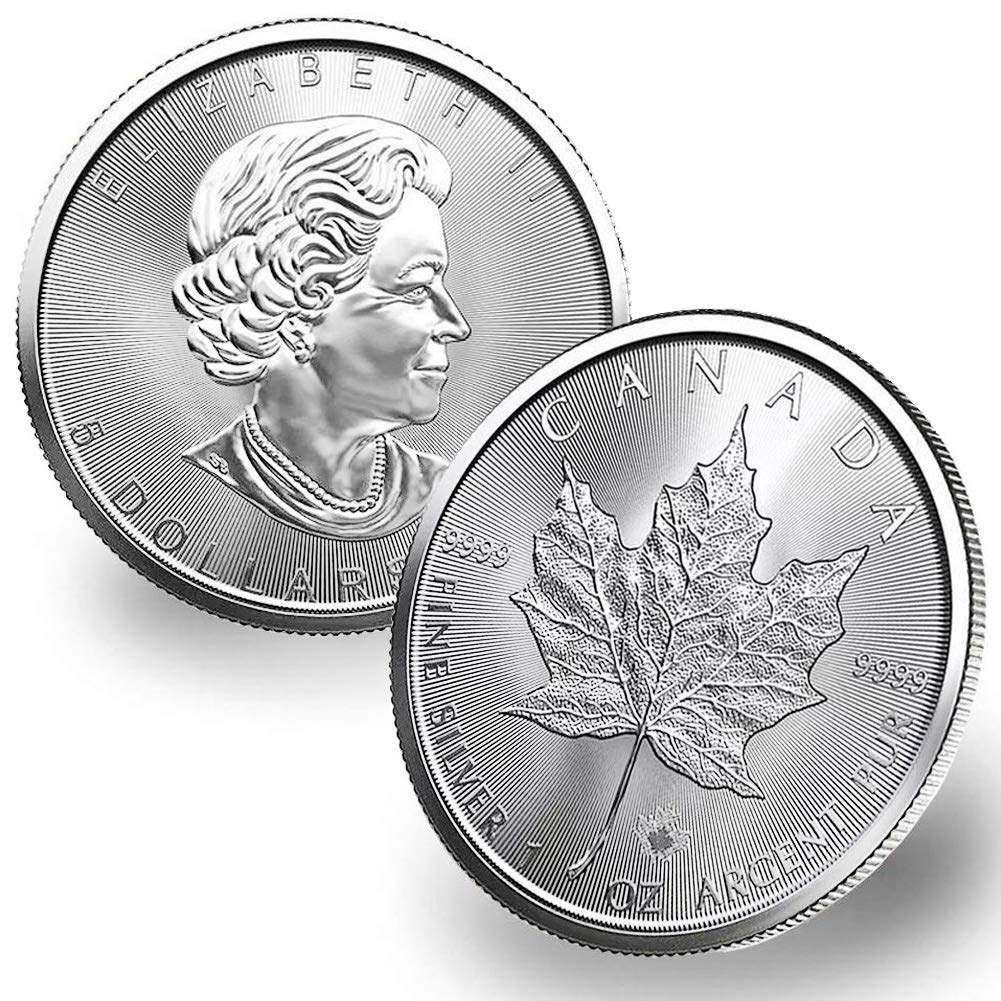 1988 - Present (Random Year) Lot of (10) 1 oz Silver Canadian Maple Leaf Coins Brilliant Uncirculated with Certificates of Authenticity $5 Seller BU