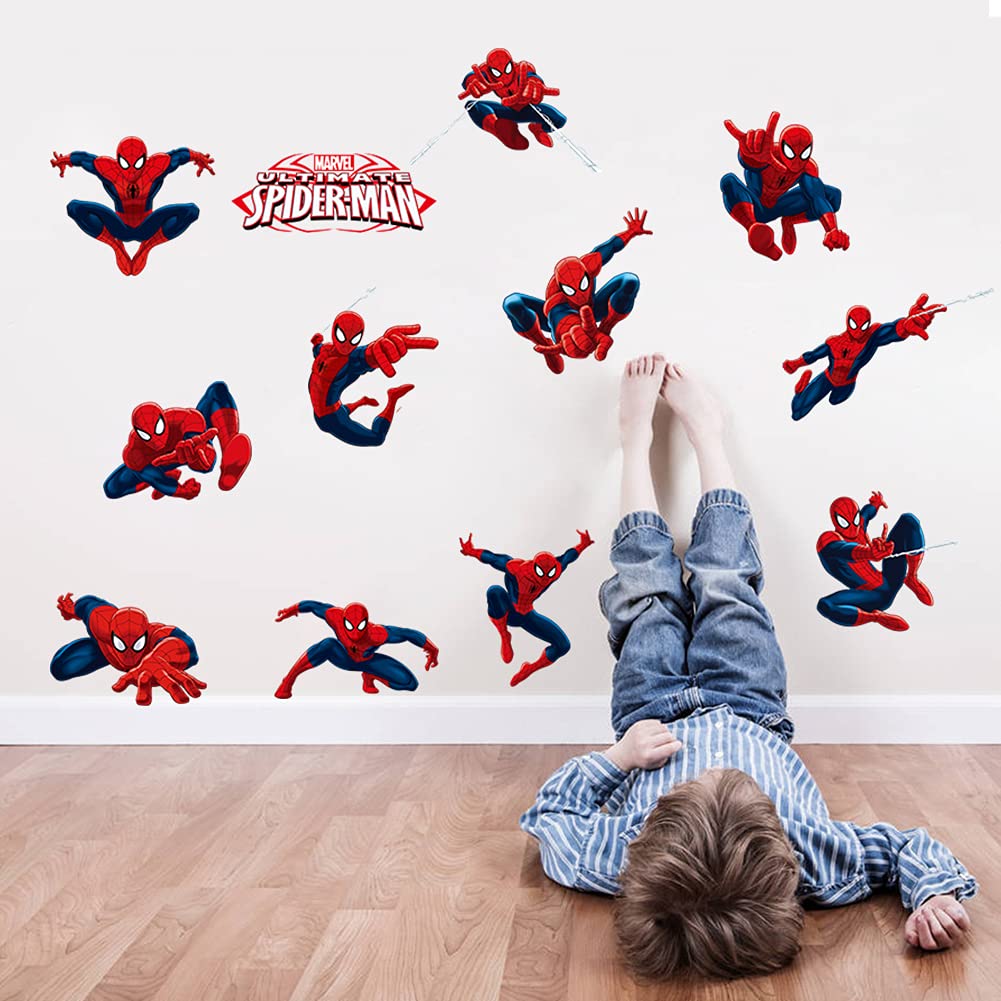 Spiderman Wall Sticker Children's Cartoon Bedroom Background Wall Decoration Self-Adhesive Wall Sticker PVC