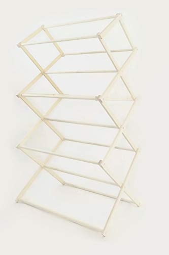 Clothes Drying Rack Wooden Maple Folding Amish Handmade Quality 36 Inches Wide 52 Inches Tall USA
