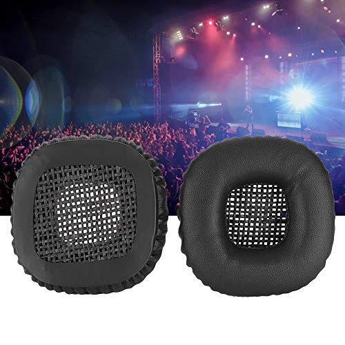 2Pcs Foam Earpads Soft Replacement Ear Pads Earphone Sleeve Cushion Memory Sponge Earpads Suitable for Marshall Major II Headphones(Black)