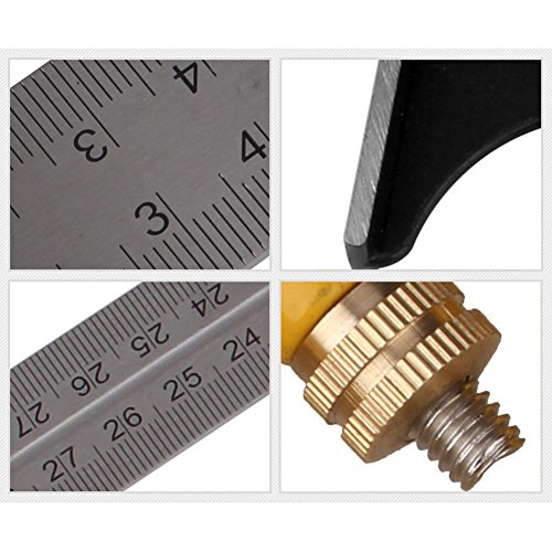 12 Inch Adjustable Combination Angle 45 Degree Right Protractor Square Set, Adjustable Sliding Combination Square Ruler & Protractor Level Measure Measuring Set (Inch/Metric)