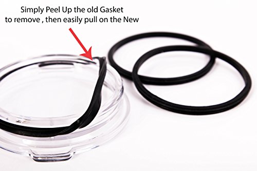 2 Pack Replacement Rubber Gasket Seal Ring 30 oz Tumbler Vacuum Stainless Steel Cup Flex Spare Yeti Ozark Trail Rocky Mountain Top Lid CocoStraw Brand (2 Pack Gaskets - 30oz)