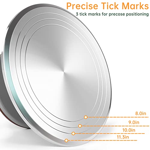 12 Inch Round Aluminum Revolving Cake Decorating Stand,Cake Turntable, Rotating Cake Stand,for Cake,Pastries and Cake Decorations