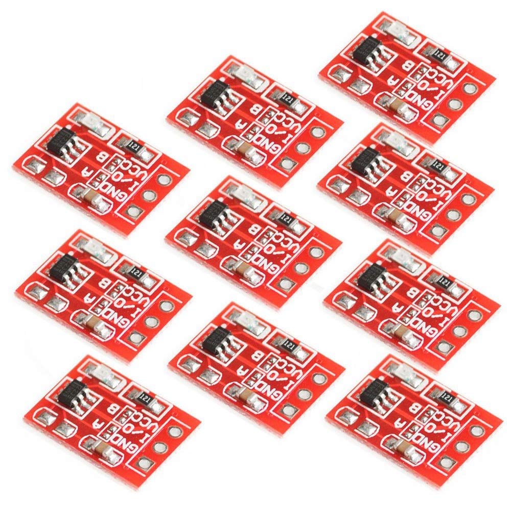 10 Pcs TTP223 Capacitive Touch Sensor Switch Button Self-Lock Module for Arduino Lock