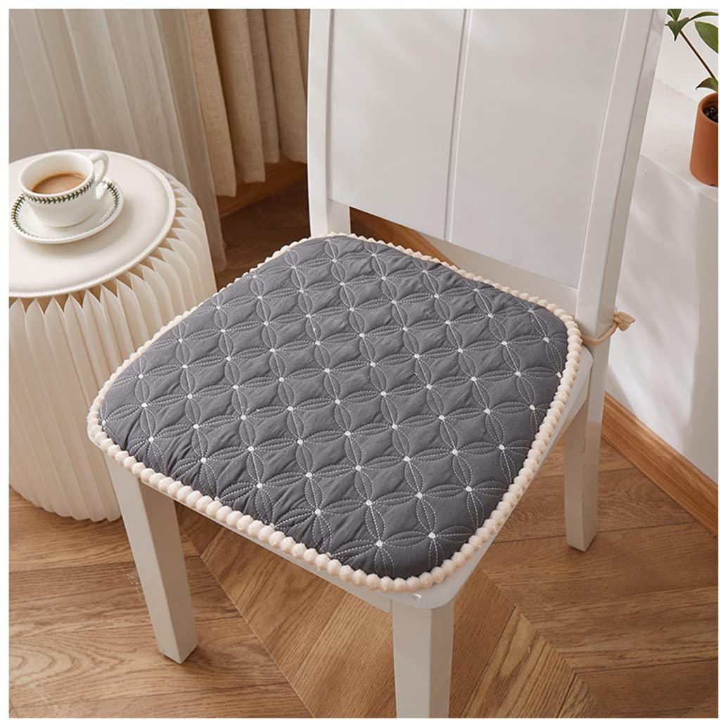 1/2/4 Packs Chair Pads for Dining Chairs,Kitchen Chair Cushions with Ties,Seat Cushions for Dining Room Chairs Cover Detachable, Non Skid Bottom ( Color : Gray-2 , Size : 1pack )
