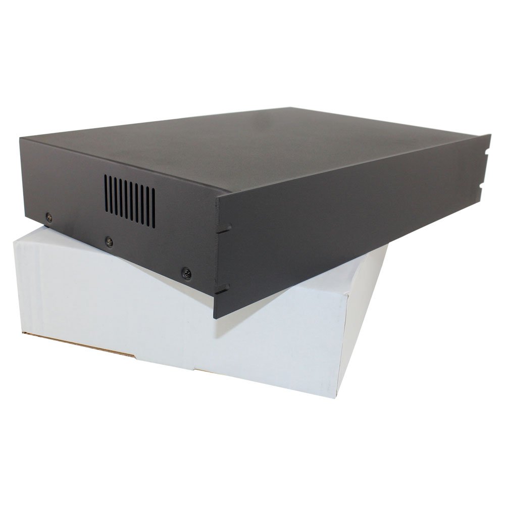 19" Rack Mount Case Enclosure 37-2U - 300mm Deep Steel Chassis - 19" Wide - Higher Strength Steel with Cooling Vents - 19 Inch Aluminum Faceplate
