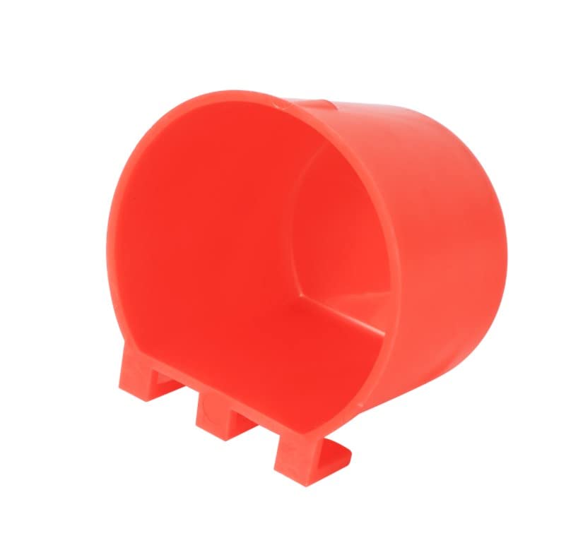 12pcs Bird Feeder Cage Cups Hanging Chicken Water Cups Pet Bowl with Hooks Rabbit Food Dish for Cages Plastic Feeding & Watering Supplies for Pigeon Poultry Roosters Gamefowl Parakeet (12PCS-Red)