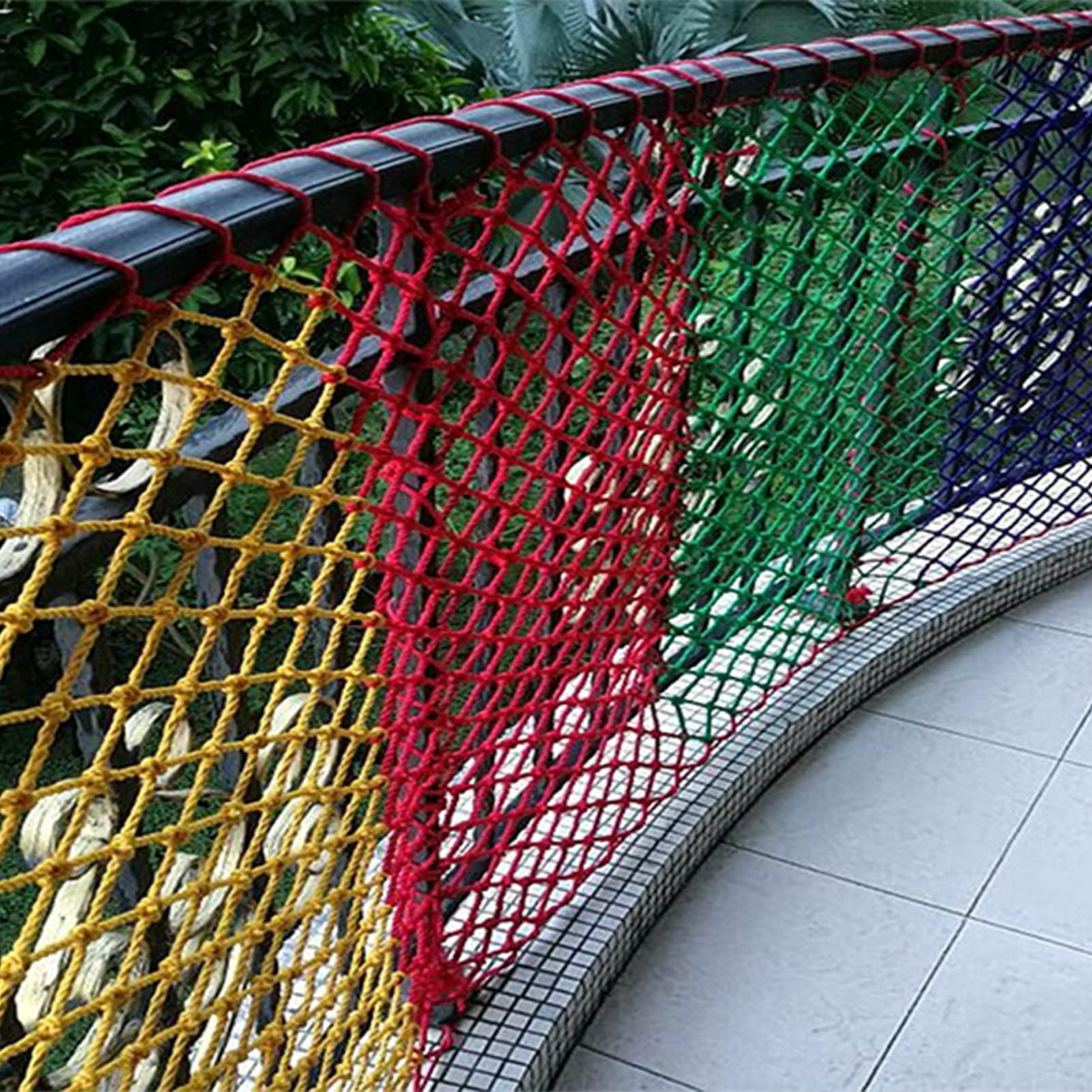 AWSAD Children Railing Safety Net Anti Falling Stairs Balcony Protection Net Nylon Rope Net Ceiling Net Hanging Clothes Net Playground Rope Mesh Color : 6mm Rope, Size : 1×10m(3×33ft)