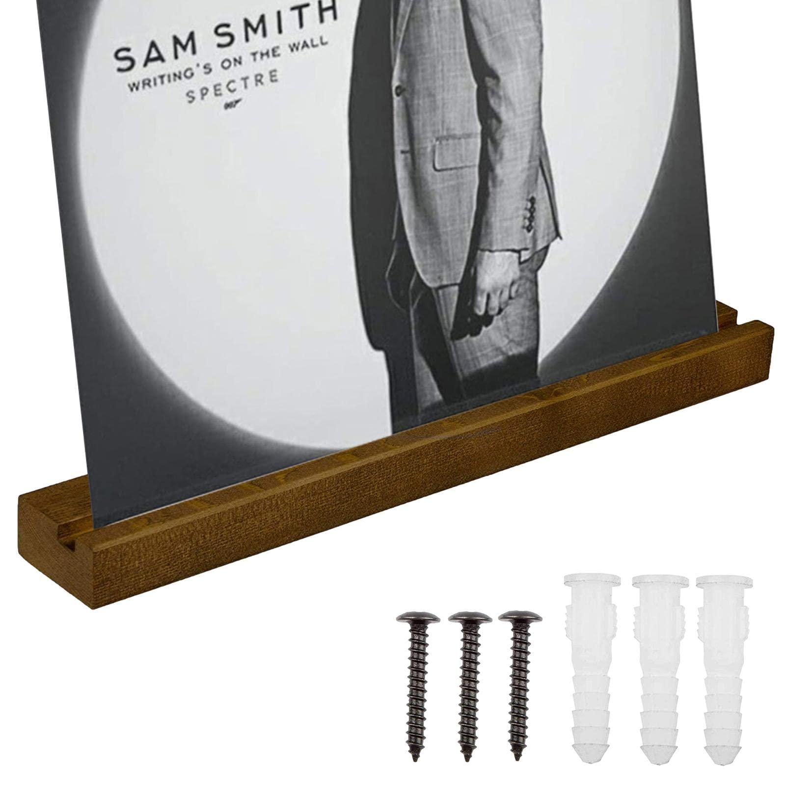 1/2 Record Wall Mount - Vinyl Record Wall Mount, Record Display Wall Mount | Smooth Record Storage Hanger with Multifunctional Design, Wood Floating Album Shelf for Music Lovers