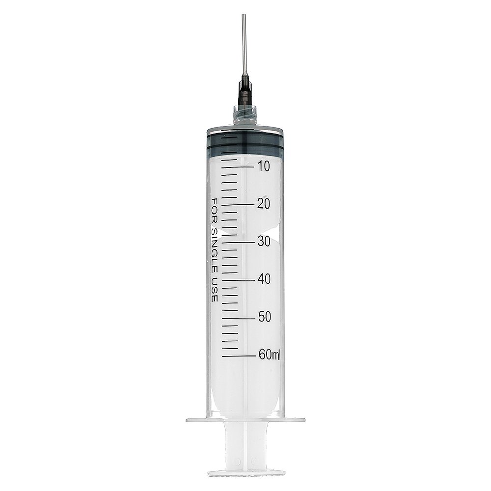 12 Pack 60ml Syringes with 16Gx1.0'' Blunt Tip Fill Needles and Storage Caps(Luer Lock)-Dozen Pack