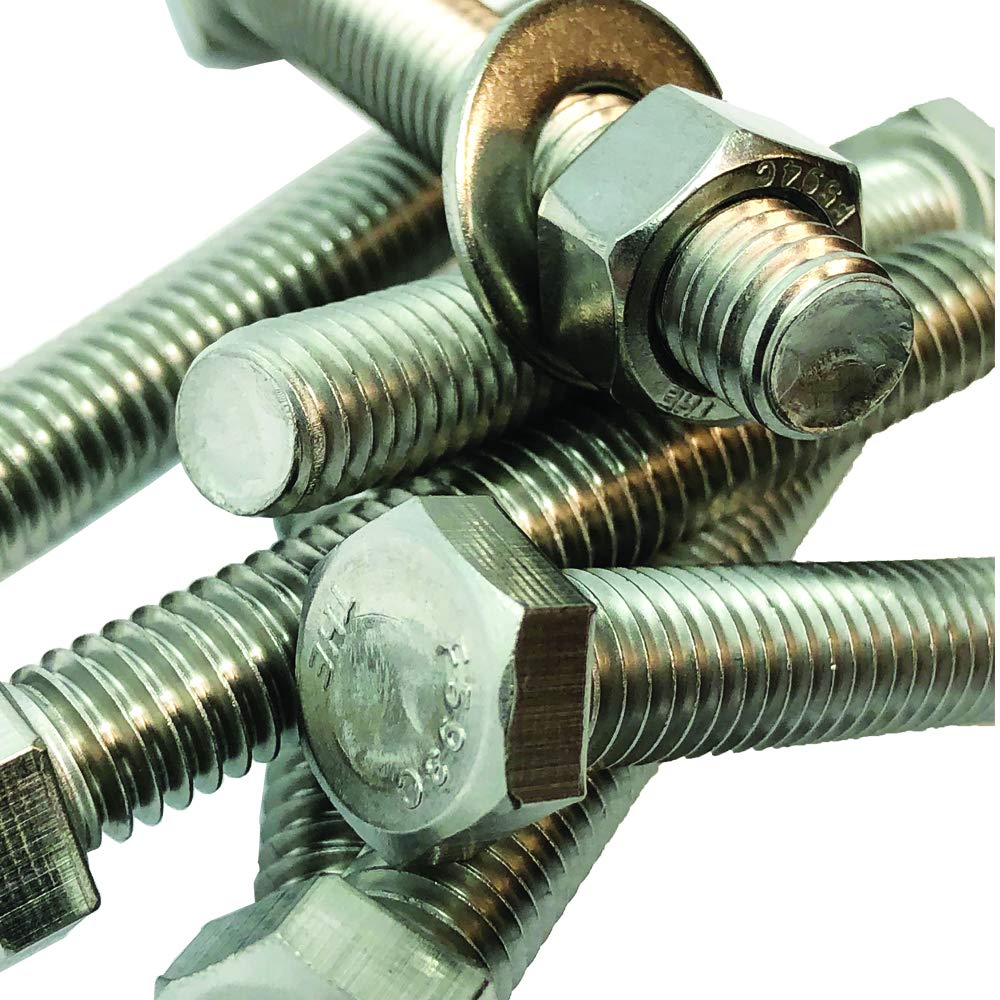 1/2" -13 x 5. 304-STAINLESS Steel Bolts, Nuts & WASHERS - 18-8 HEX Head Bolt - 304 Grade. General Purpose - Bolts + Nuts + Washers - 1/2 in x 5 in (10)
