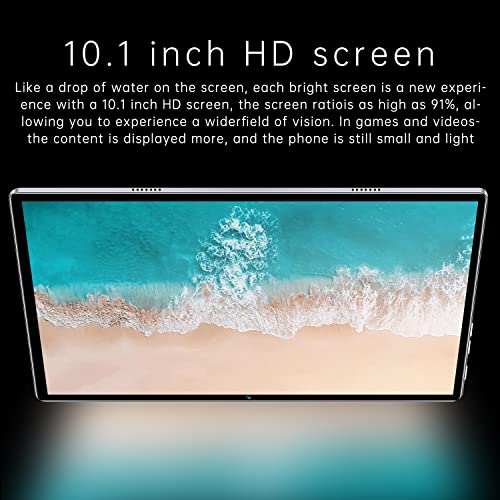 10.1" 64GB WiFi Android Tablet w/Long Lasting Battery, Compact, Sturdy Metal Frame, WiFi,Bluetooth, Dual-SIM Supoort Tablet - Grey