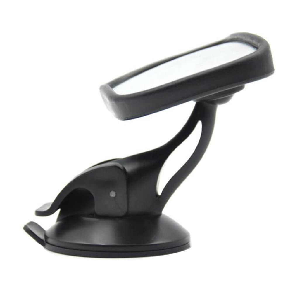 1Set Black 360 Degree Adjustable Safety Baby Child Backseat Mirror Shatter-Proof Acrylic Baby Mirror Car Rearview Toddler Suction Visor Mirror Baby View Mirror for Auto Back Seat