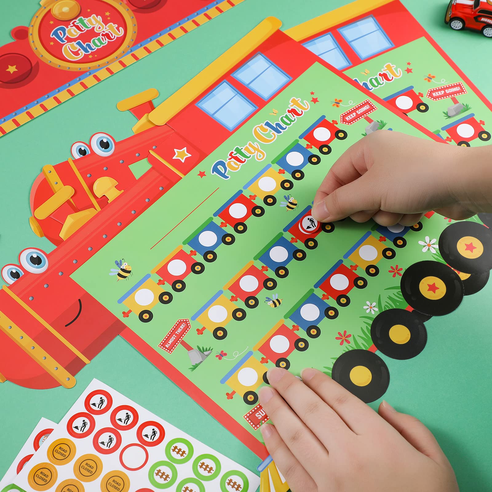 10 Sheets Potty Training Chart for Toddlers Boys Girls Training Potty Chart With 240 Sticker,1 Crown Railroad Theme Potty Training Chart Motivational Potty Training Sticker Chart for Kids Potty Reward