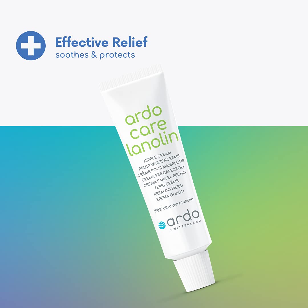 Ardo Care Lanolin Nipple Cream (10ml/0.3 fl.oz) - From Europe, 100% Pure Lanolin for Breastfeeding Moms, Provides Quick Soothing Relief for Sore Nipples, 10ml (0.3 fl.oz)