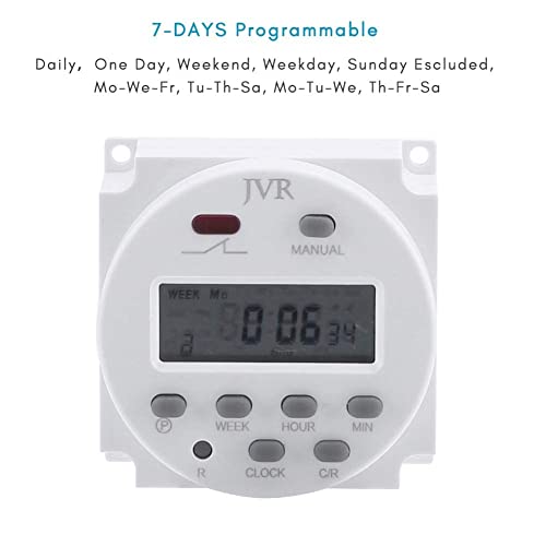 12V Timer Switch - Programmable, DC/AC/Solar Battery Powered | 12 Volt Timer Relay
