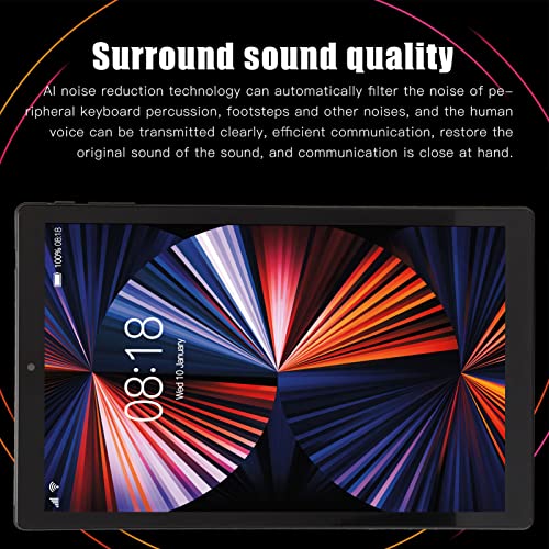 10 Inch Tablet PC, Kids Tablet,Octa Core Dual SIM Tablet,4GRAM 64GROM 128G Expansion, HD IPS Screen 5G Dual Band Tablet (Black)