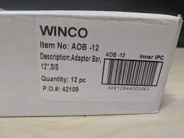 12 Pack Winco 12 inch" Bain Marie Steam Table Adapter Bars
