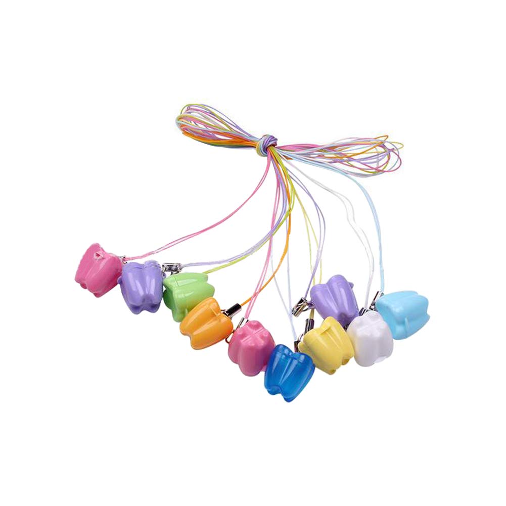 10 Pcs Plastic Baby Tooth Keepsake Box Teeth Storage Case Holders Portable Tooth Container for kids (Color Random)