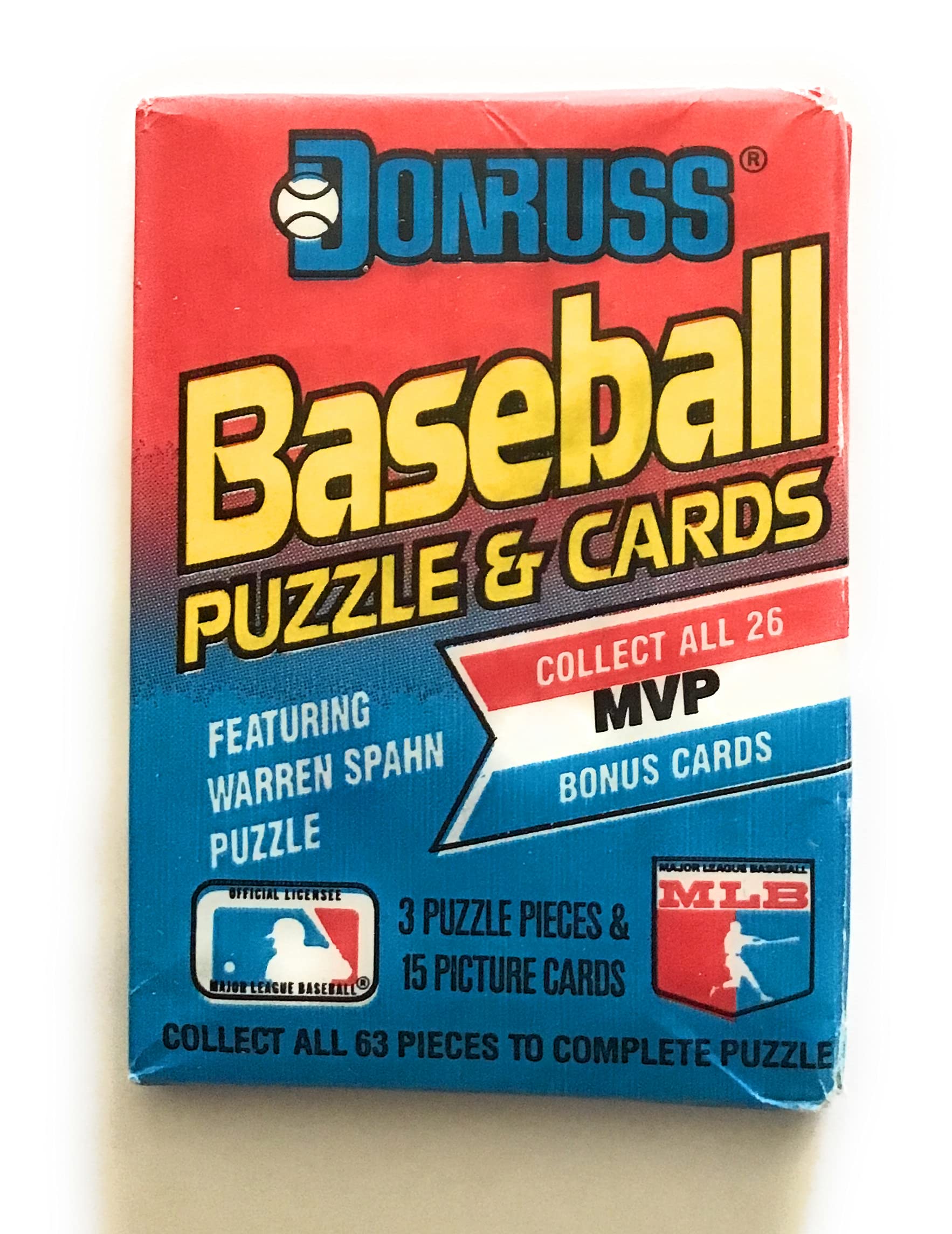 1989 donruss baseball Pack Includes 15 Cards and Puzzle car