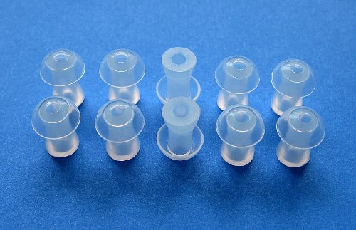 10 Small (S) Soft Replacement Mushroom Domes Eartips Earbuds Compatible with Siemens Touching, Motion, Nitro, Aquaris, Siemens Life, Lotus 12P 13P 13SP 23P 23SP 23M BTE (Behind The Ear) Hearing Aids