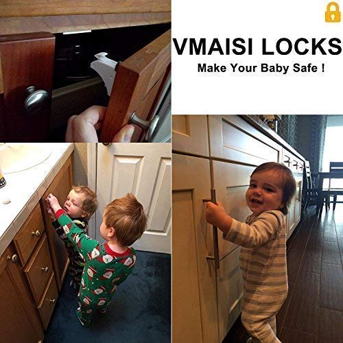 28 Locks + 4 Keys Magnetic Cabinet Locks - 2 Items: 12 Locks + 2 Keys Bundle with 16 Locks + 2 Keys