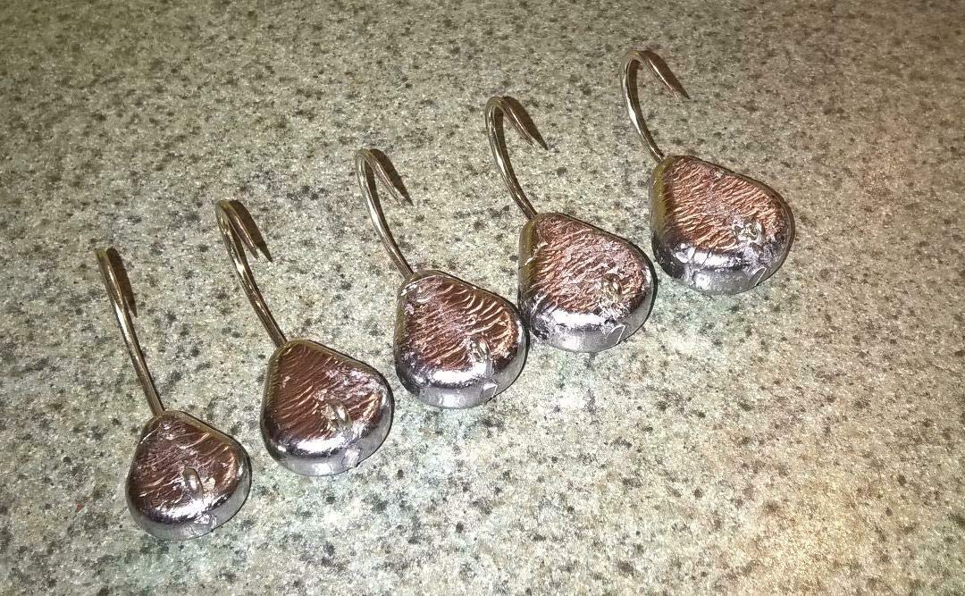 10 TOG Blackfish JIGS Unpainted 5/0 2X Strong MUSTAD Hook Tautog Jig Heads, Weight 1.5oz#110820
