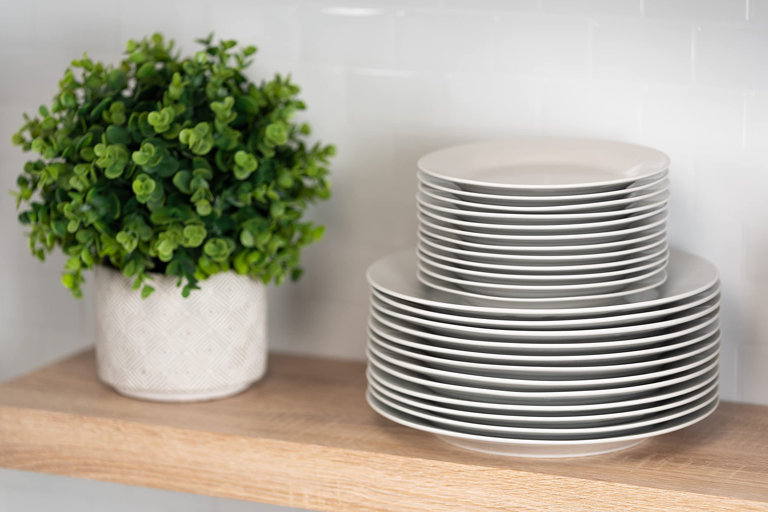 10 Strawberry Street 7.5" Catering Round Salad/Dessert Plate, Set of 12,White