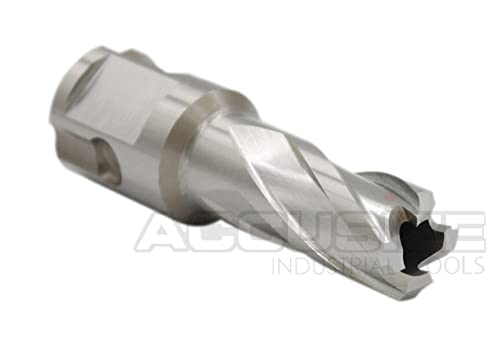 Accusize Industrial Tools 9/16'' Cutting Diameter with 1'' Cutting Depth, H.S.S. Annular Cutter with Nitto One Touch Shank, CBN Ground, 1190-2014