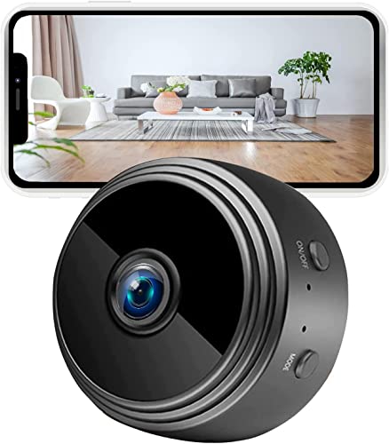 1080P Magnetic WiFi Mini Camera for Home Office Security, Indoor Camera with Motion Detection Night Vision[Spy Camera][Hidden Camera]