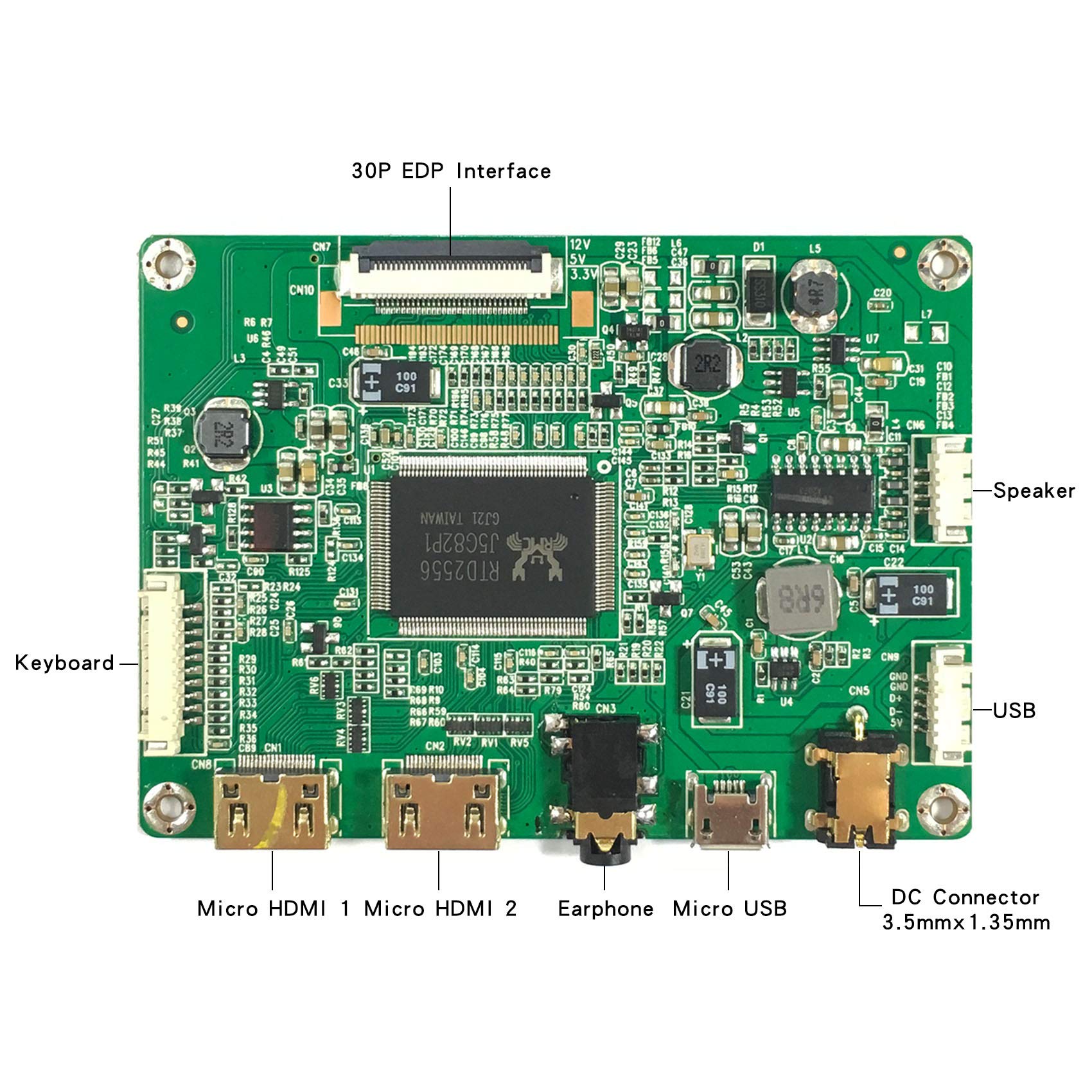 2mini HDMI LCD Controller Board EDP for 15.6inch N156HHE-GA1 N156HCE-GA2 1920x1080 120Hz 30 pin LCD Screen