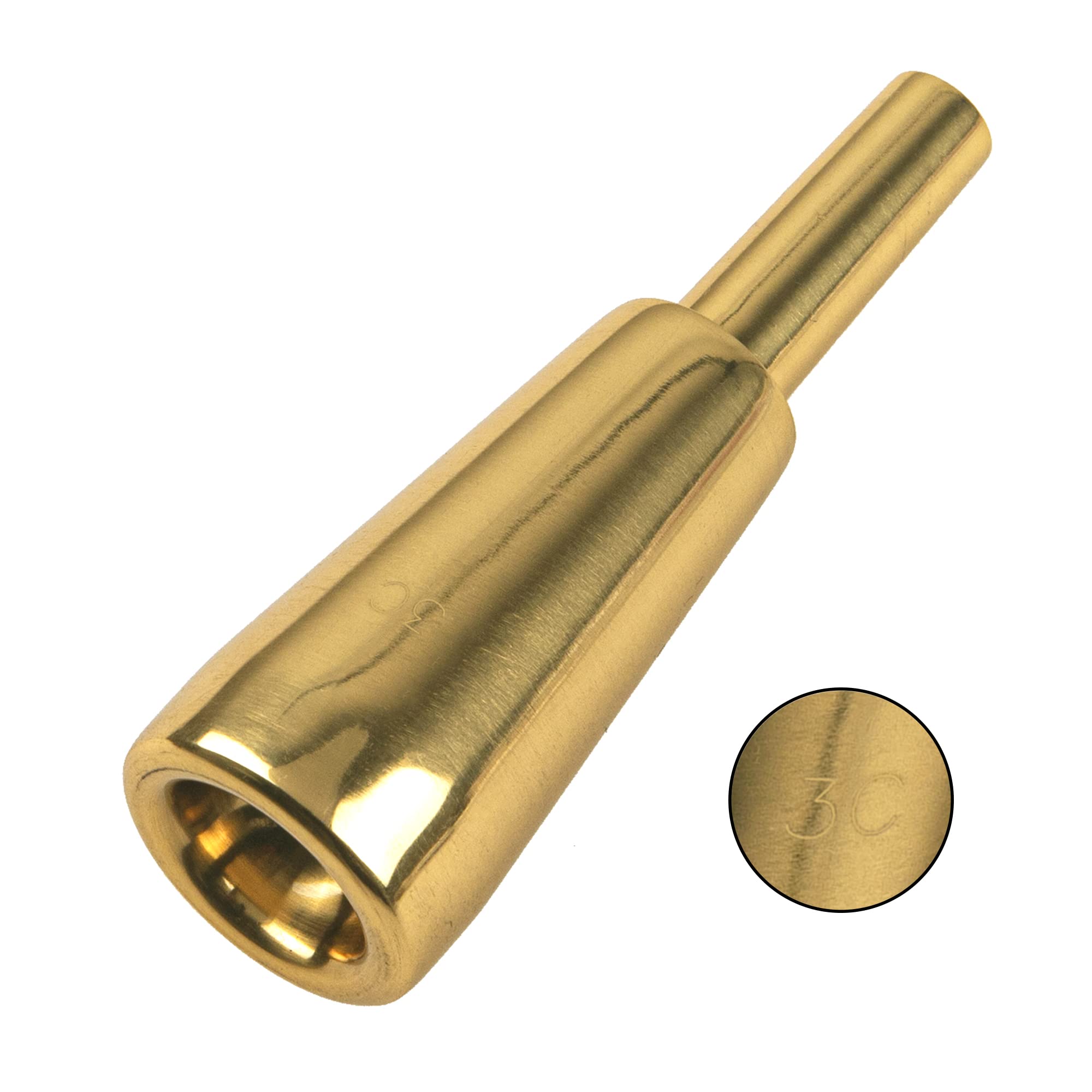 1Pcs Yootones 9.8mm Outer Diameter 3C Heavy-Duty Trumpet Mouthpiece Compatible with Trumpet Accessories (Gold)