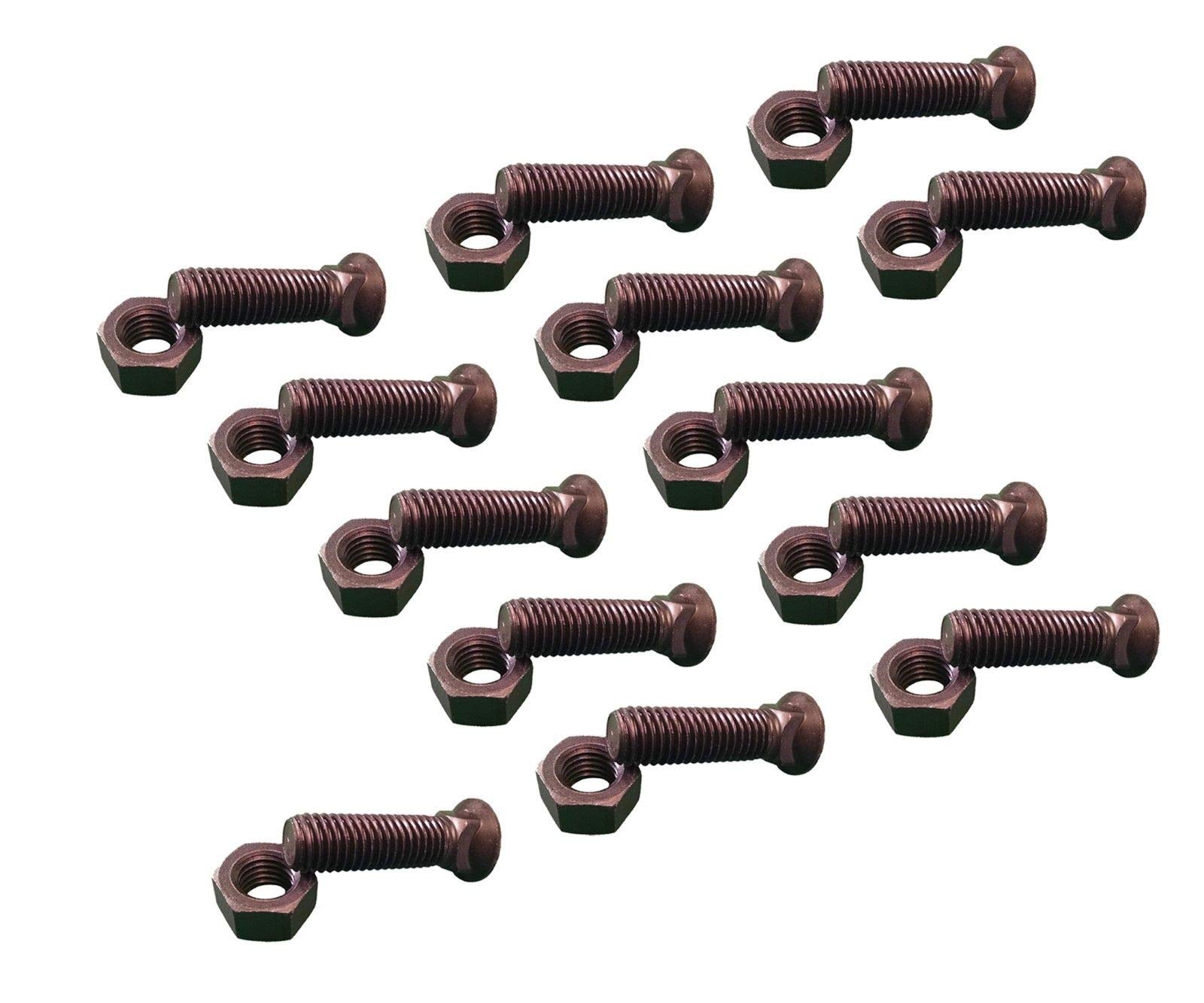 13 - Plow Bolt & Nut for Blades/Cutting Edge, 5/8-11x2 1/4 - Grade 8, Dome Head